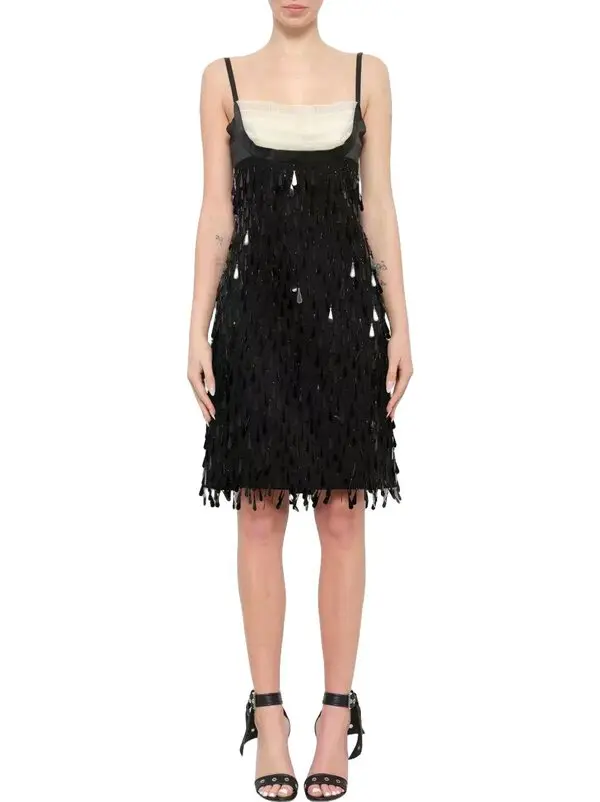 Marc Jacobs Sequin-embellished Wool Mini Dress - Black