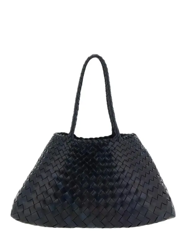 Dragon Diffusion Big Santa Croce Woven Shoulder Bag - Blue