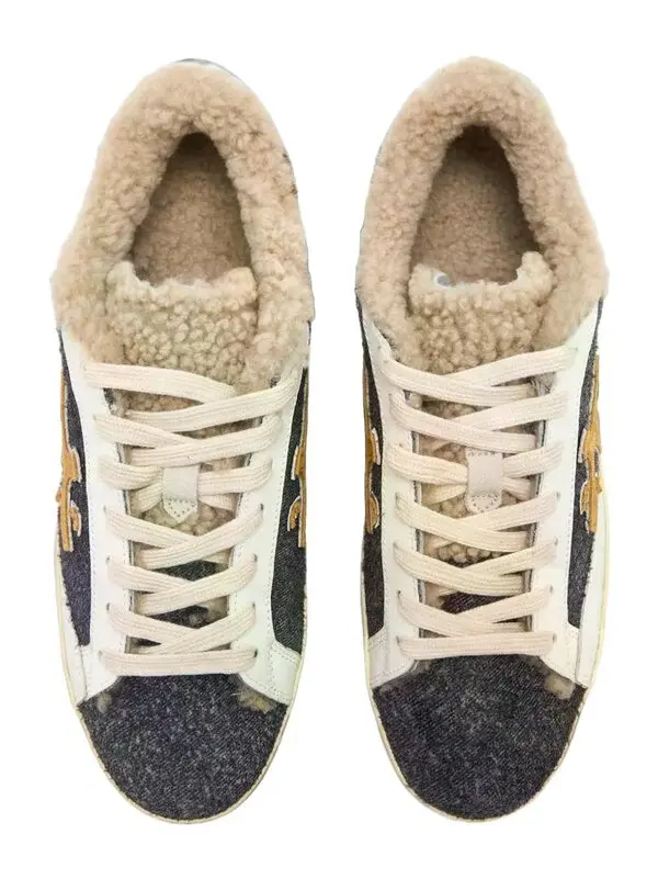 Premiata Steven D Shearling-trim Sneakers - Grey