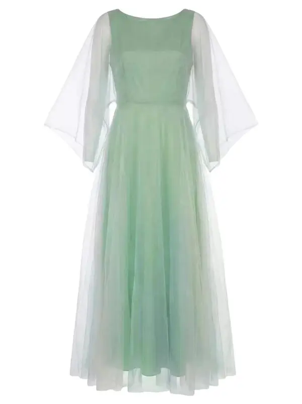 Valentino Garavani Tulle-layered Flared Dress - Green