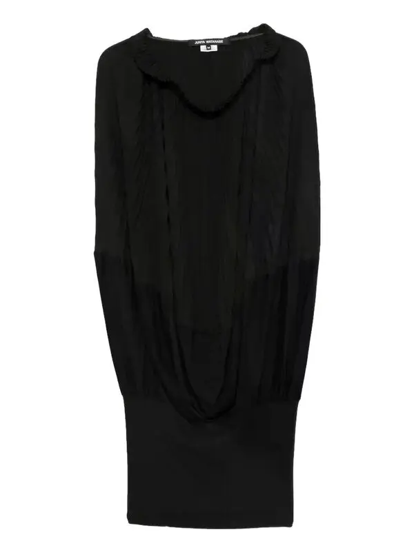 Junya Watanabe Pleated Ruffled-trim Top - Black
