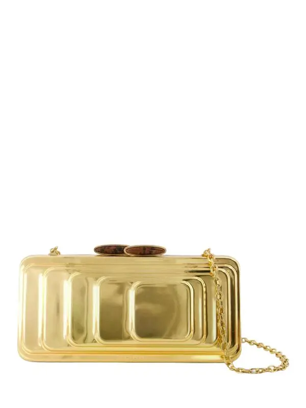 Zimmermann Alight Tiered Metal Clutch Bag - Gold
