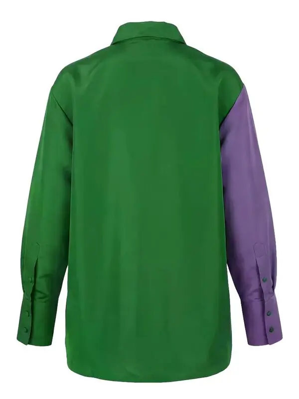 Valentino Garavani Colour-block Mini Shirt Dress - Green