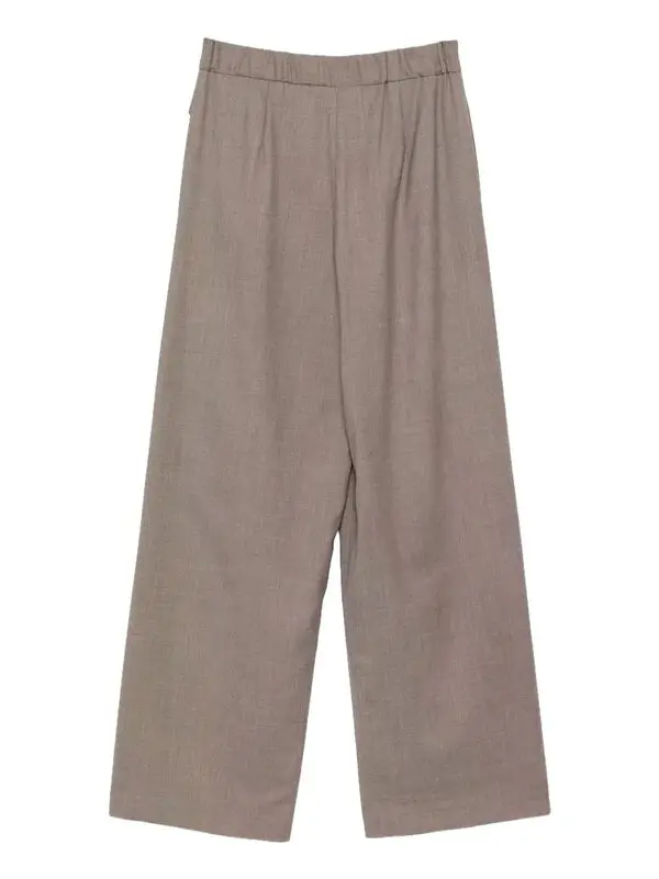 Liviana Conti Pleated Wide-leg Trousers - Brown