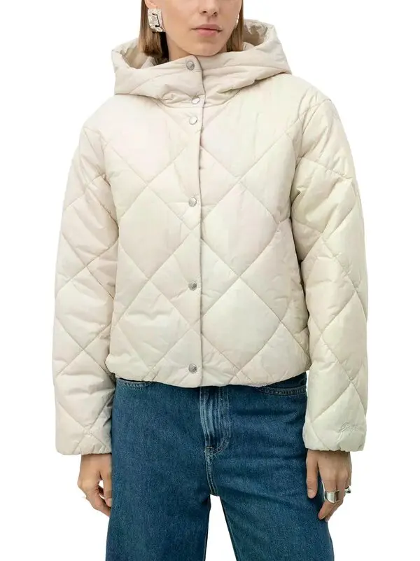 BOSS Quilted Hooded Jacket - Neutrals