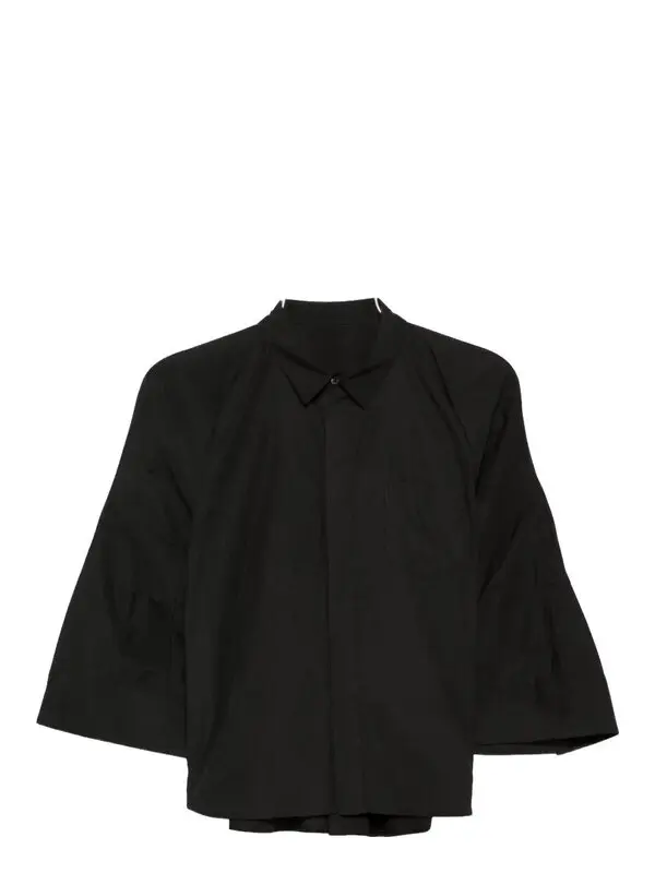 Sacai Flared-sleeve Shirt - Black
