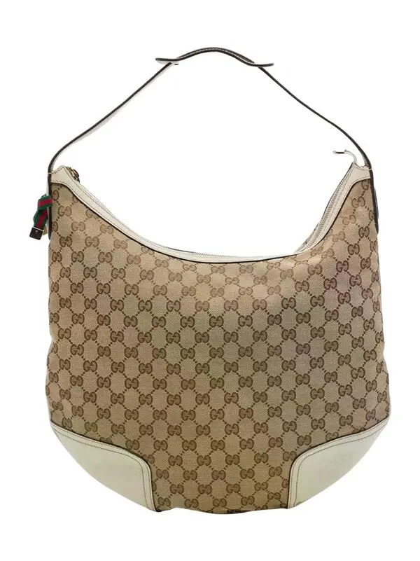 Gucci 2016-2026 Large Gg Canvas Princy Hobo Bag - White