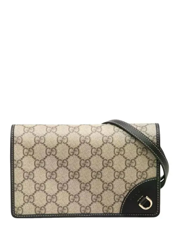 Gucci 2000-2015 Gg Supreme Web Crossbody Bag - Neutrals