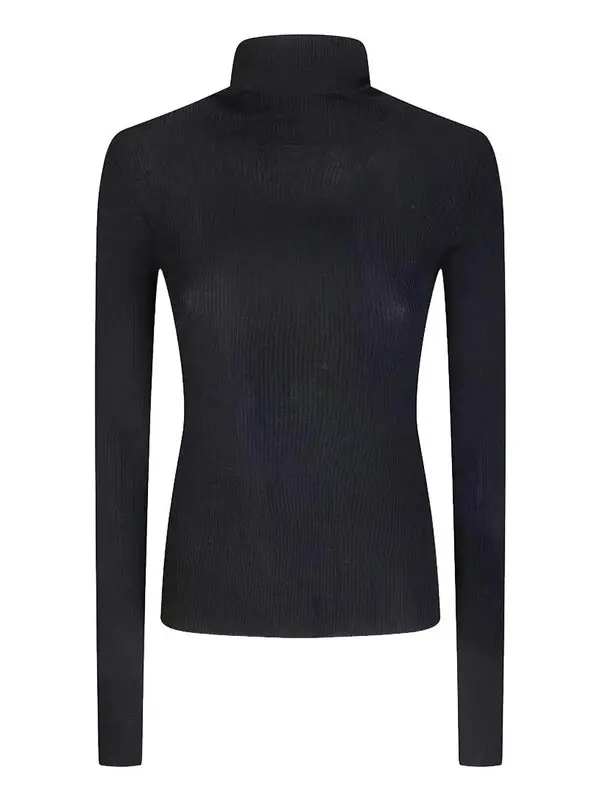 Our Legacy Ribbed-knit Roll-neck Sweater - Black