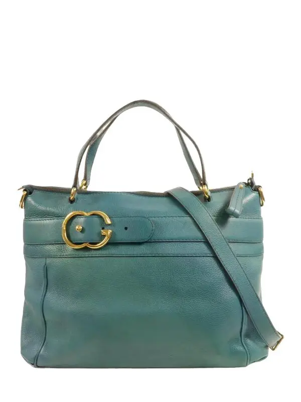 Gucci Medium Gg Buckle Tote Bag - Blue