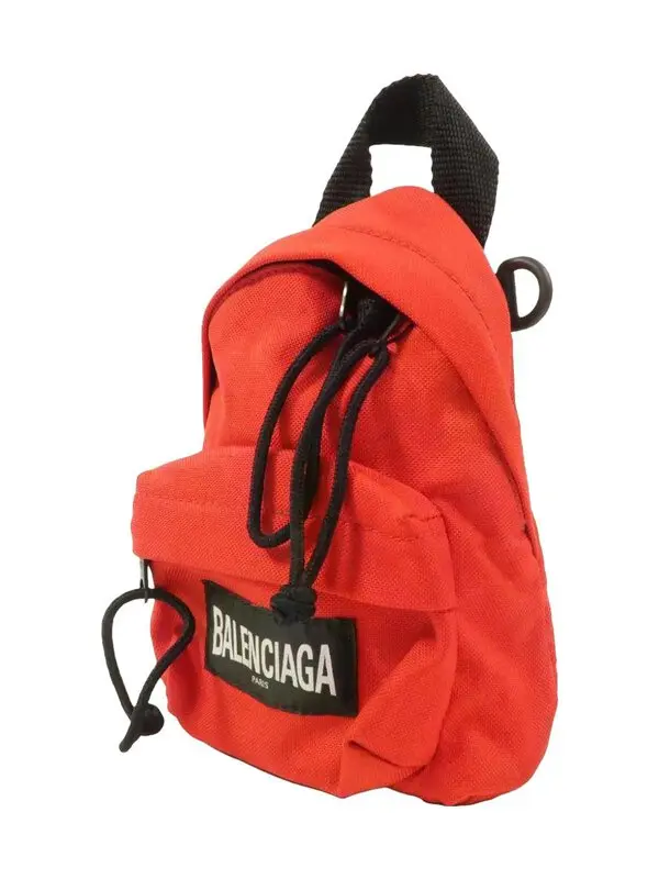 Balenciaga Logo-patch Shoulder Bag - Red