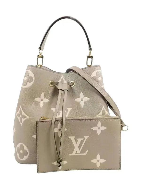 LOUIS VUITTON Mm Néonoé Monogram Empreinte Bucket Bag - Grey