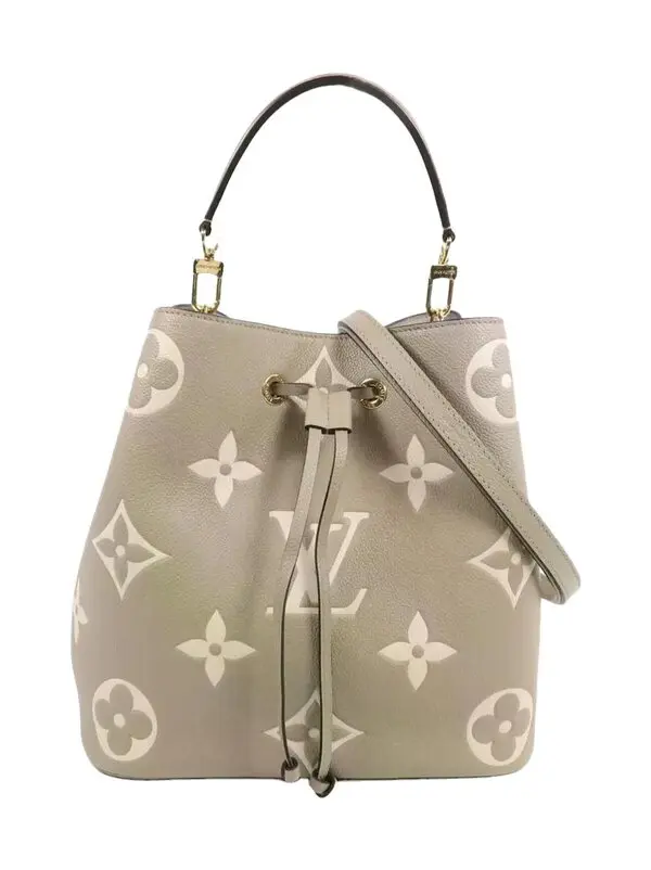 LOUIS VUITTON Mm Néonoé Monogram Empreinte Bucket Bag - Grey