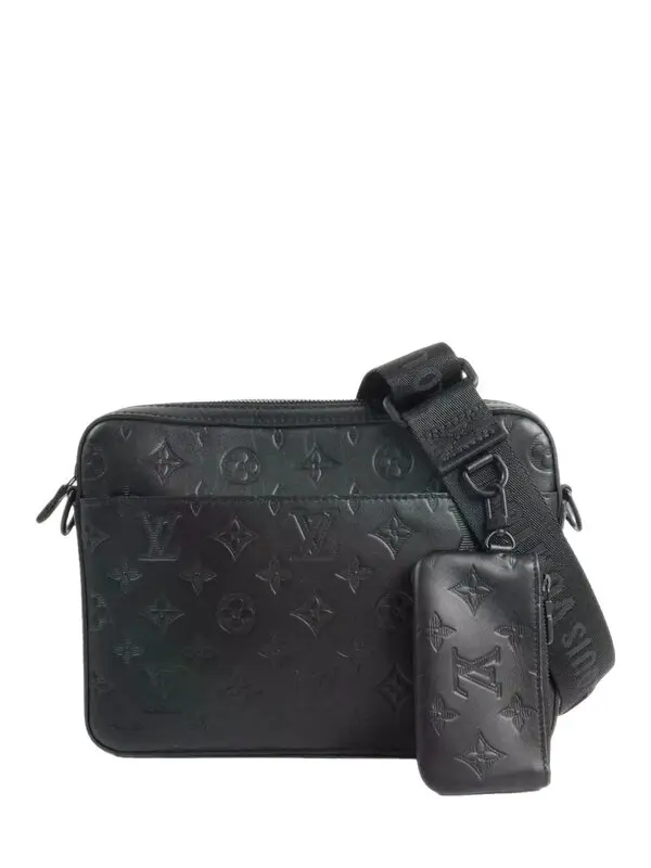 LOUIS VUITTON Trio Messenger Monogram Shadow Messenger Bag - Black