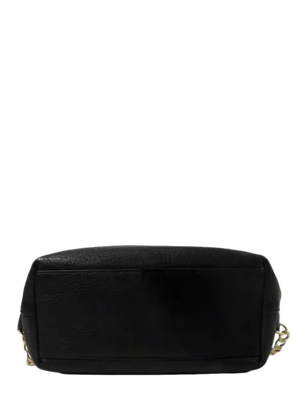 Tory Burch Logo-plaque Pebbled-leather Backpack - Black