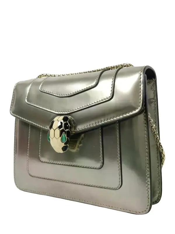 BVLGARI Small Serpenti Forever Cross Body Bag - Silver
