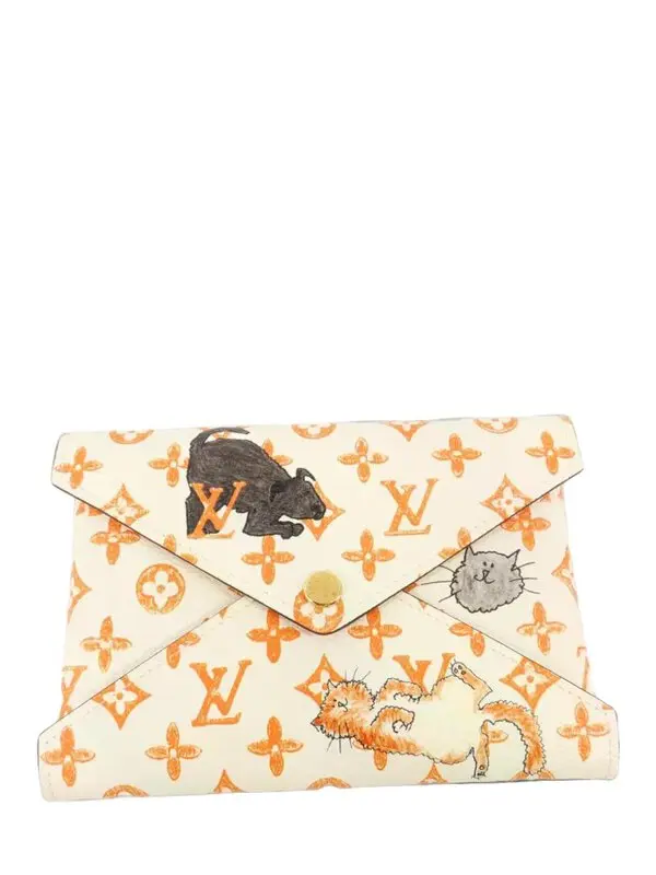 LOUIS VUITTON Catogram Pochette Kirigami Clutch Bag - Brown