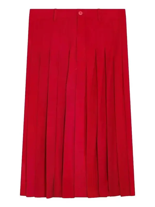 SEMICOUTURE Dalila Pleated Midi Skirt - Red
