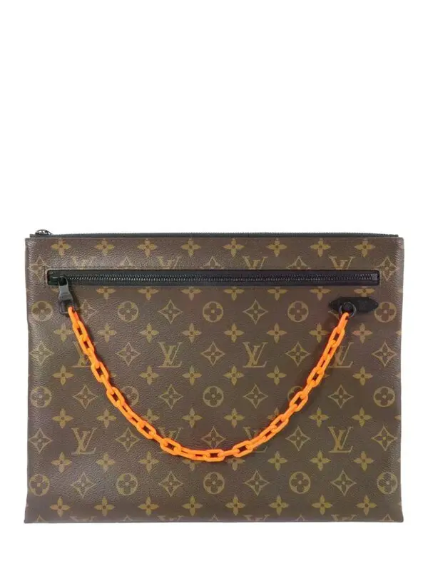 LOUIS VUITTON Solar Ray A4 Chain Clutch Bag - Brown
