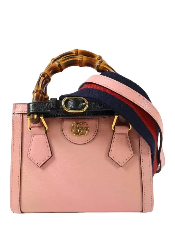 Gucci Diana Bamboo Tote Bag - Pink