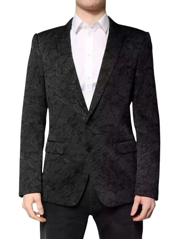 Dolce & Gabbana Martini Floral-brocade Blazer - Black