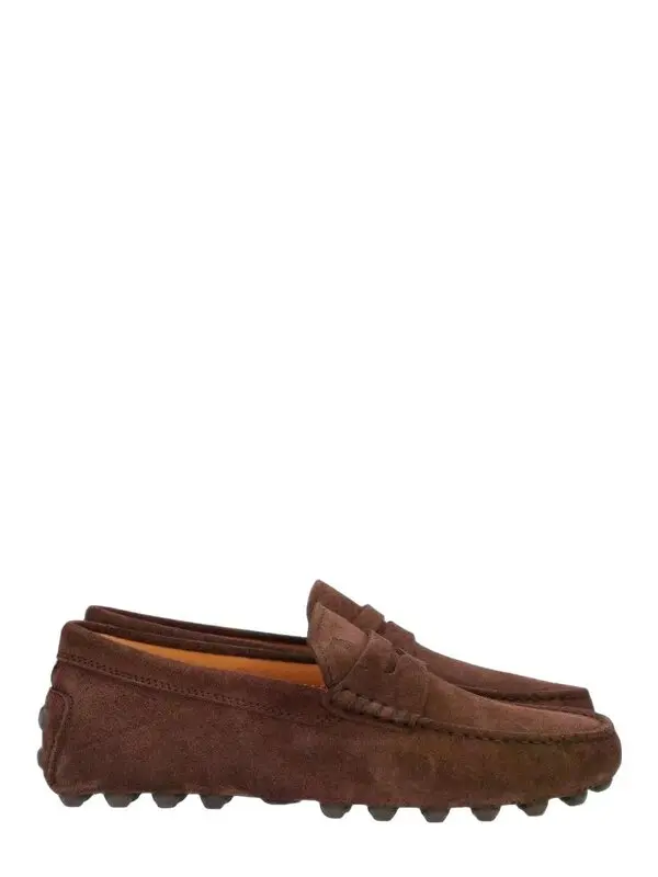 TOD'S Gommino Bubble Loafers In Suede - Brown