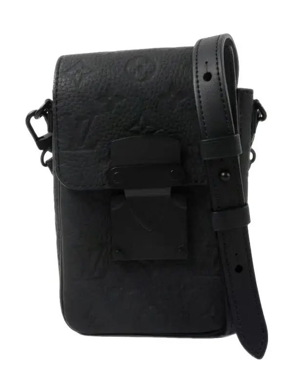 LOUIS VUITTON S-lock Monogram Taurillon Messenger Bag - Black