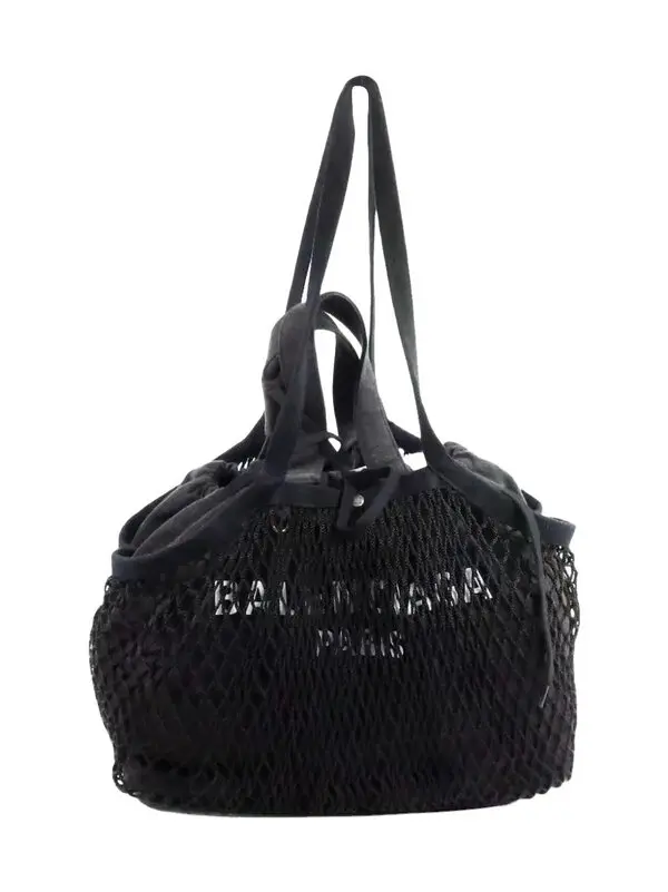 Balenciaga Medium 24/7 Denim Tote Bag - Black