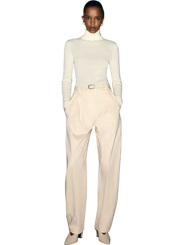 REFORMATION Ophelia Tissue Cashmere Turtleneck - Ivory