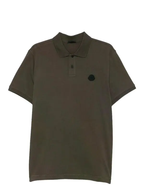 Moncler Logo-patch Polo Shirt - Green