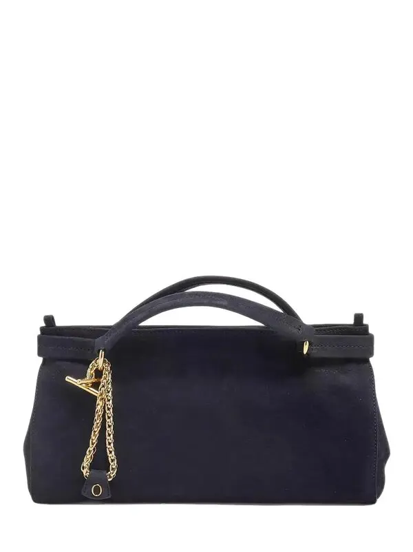 Orciani Small Virgo Chain-detail Suede Tote Bag - Blue