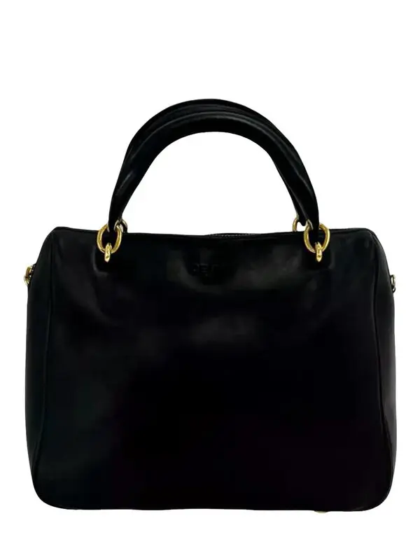 Celine 2016 Leather Satchel - Black