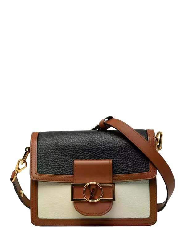 LOUIS VUITTON 2019 Taurillon Mini Dauphine Satchel - Black