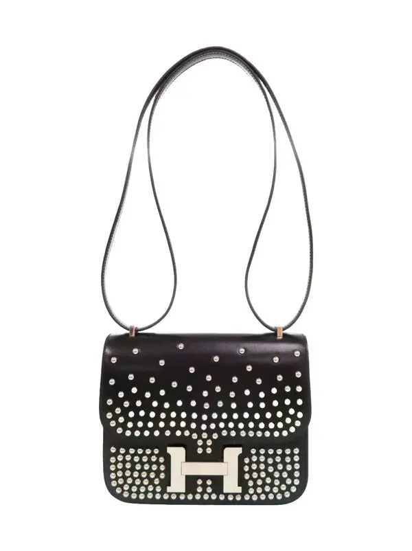 Hermès 2024 Mini Box Calf Cloute Constance Iii 18 Crossbody Bag - Black