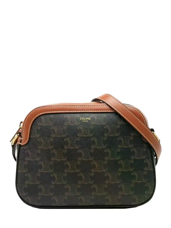 Celine 2020 Small Triomphe Coated Canvas Camera Bag Crossbody Bag - Brown