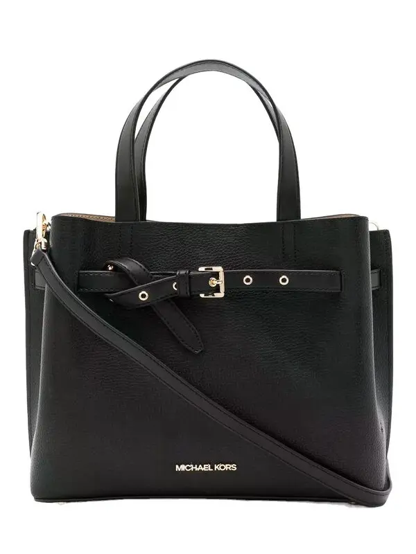 Michael Kors Large Emilia Satchel Bag - Black
