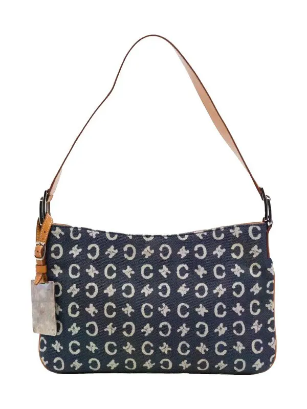 Celine 2000 C Macadam Denim Shoulder Bag - Blue