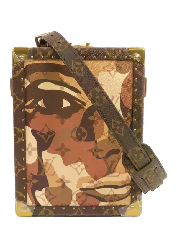 LOUIS VUITTON Monogram Vertical Box Shoulder Bag - Brown