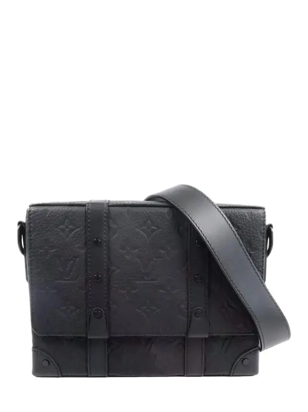 LOUIS VUITTON Monogram Taurillon Trunk Messenger Messenger Bag - Black