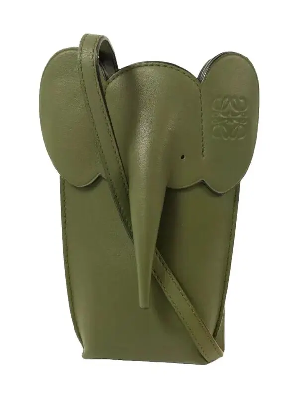 Loewe Elephant Pocket Shoulder Bag - Green