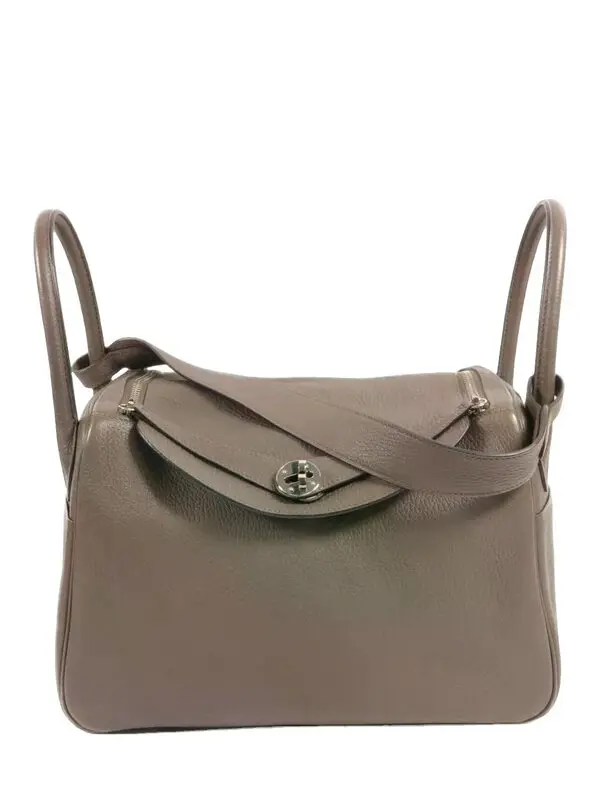 Hermès 2017 30 Lindy Leather Tote Bag - Grey