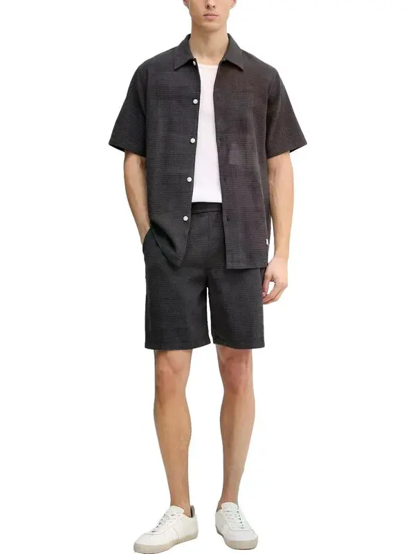 Marc O'polo Waffle-knit Drawstring Shorts - Grey