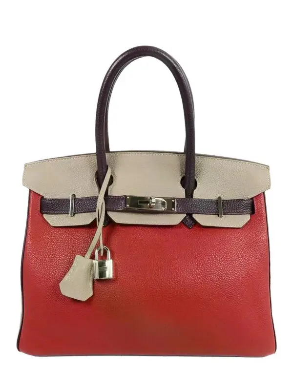 Hermès 2010 30 Birkin Togo Leather Tote Bag - Red