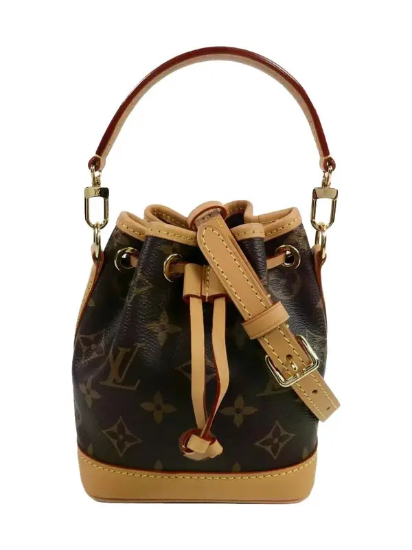 LOUIS VUITTON Nano Noe Monogram Canvas Tote Bag - Brown