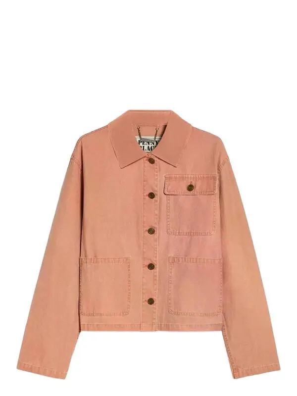 PENNYBLACK Button-up Patch-pocket Denim Jacket - Pink