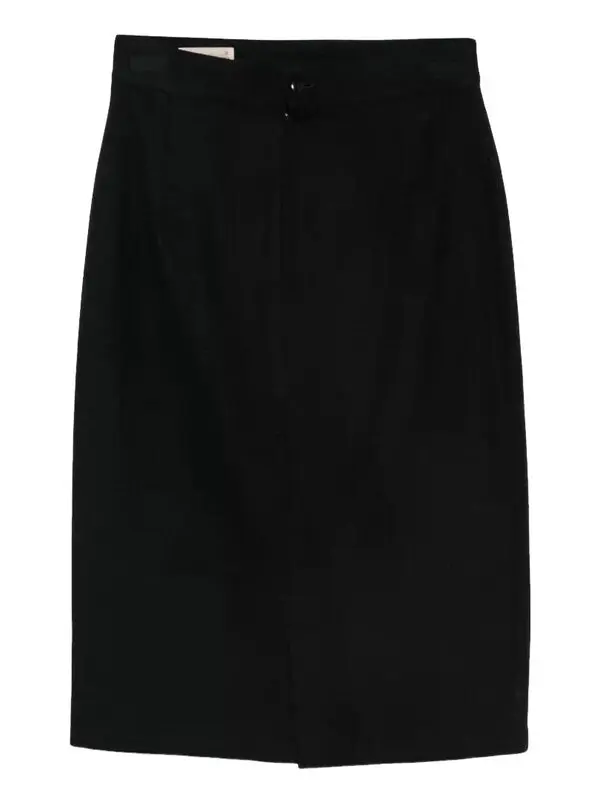 Versace 1980s High-waisted Pencil Midi Skirt - Black