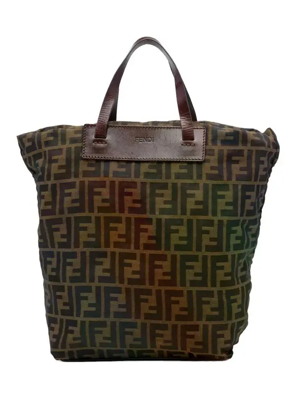 Fendi 2000-2010 Zucca Canvas Tote Bag - Brown