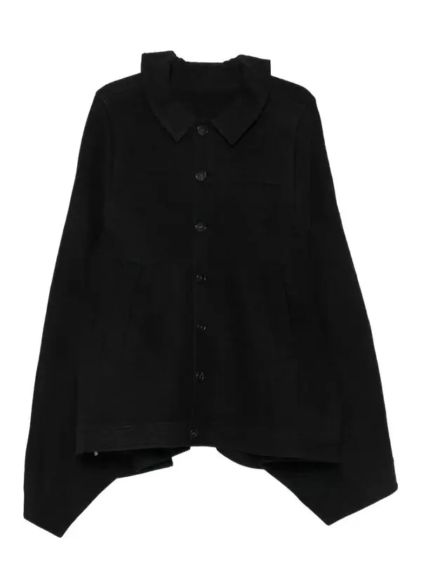 Soh Button-up Cape - Black