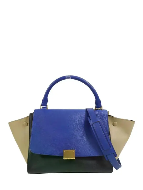 Celine Trapeze Tricolour Shoulder Bag - Black