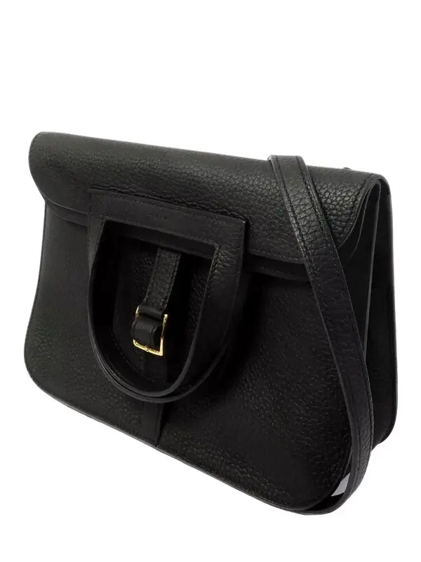 Hermès 2022 25 Halzan Shoulder Bag - Black